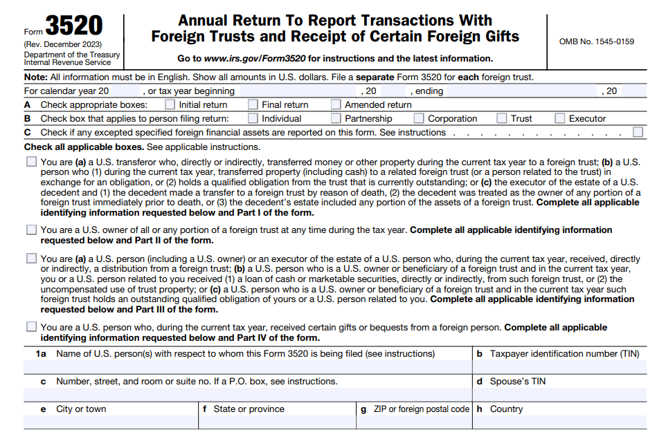 Foreign Gift Tax for US Expats - Universal Tax Professionals